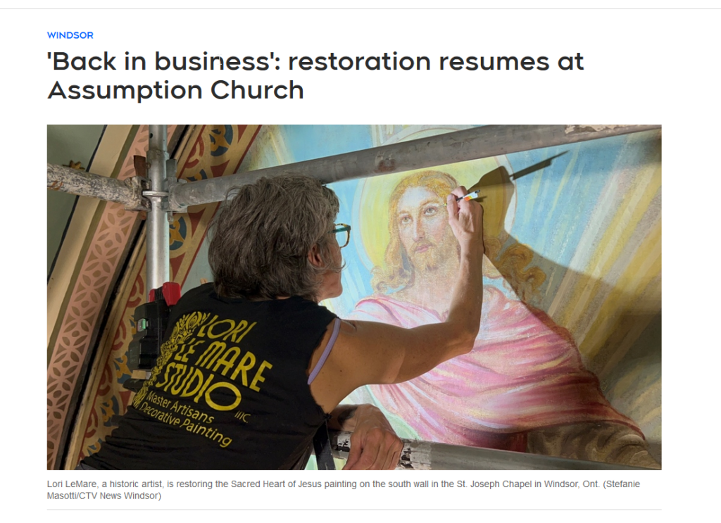 CTV Windsor Story On Mural Restoration | Windsor Heritage Catholic ...